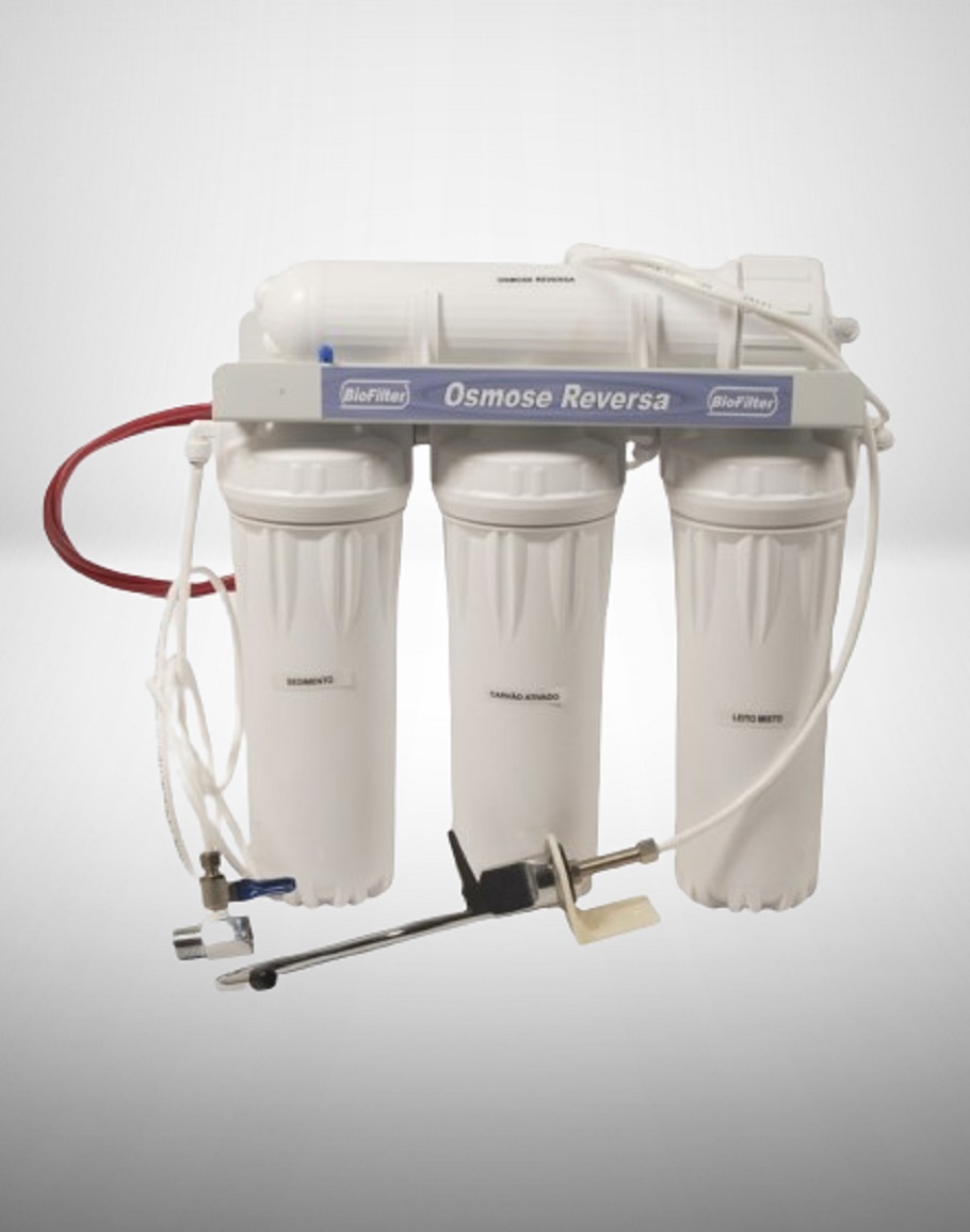 Sistema de Osmose Reversa 4 Estágios 50 GPD com MB400 - Doutor Filtros