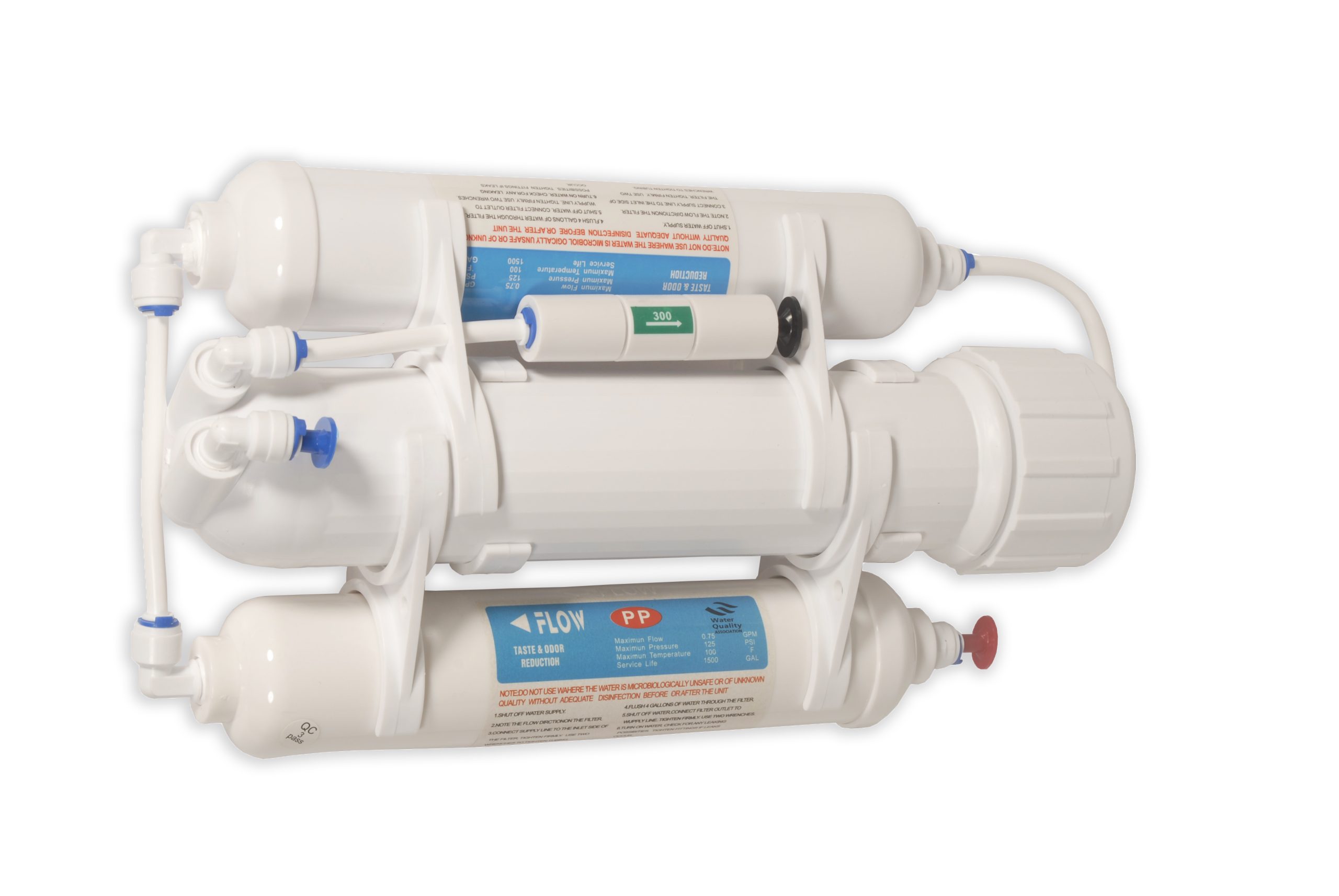 Sistema de Osmose Reversa Compacto 3 Estágios 50 GPD - Doutor Filtros